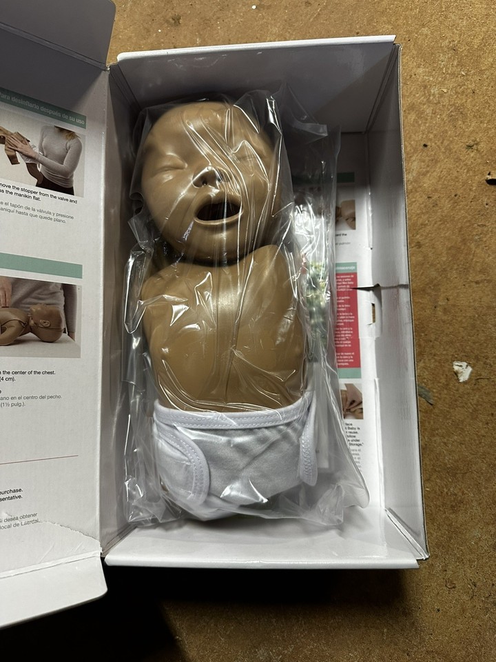 Infant CPR Anytime AHA Heart Association DVD Training Baby Manikin ...