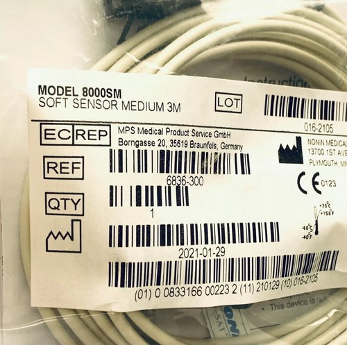 Lot of 9 Nonin 8000SM Soft Sensor Medium REF 6836-300 OEM 3M Surgery ...