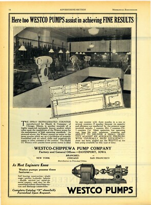1928 Westco-Chippewa Pump Co. Ad: Blazek & Co. Refrigerated Countertop Photo | eBay