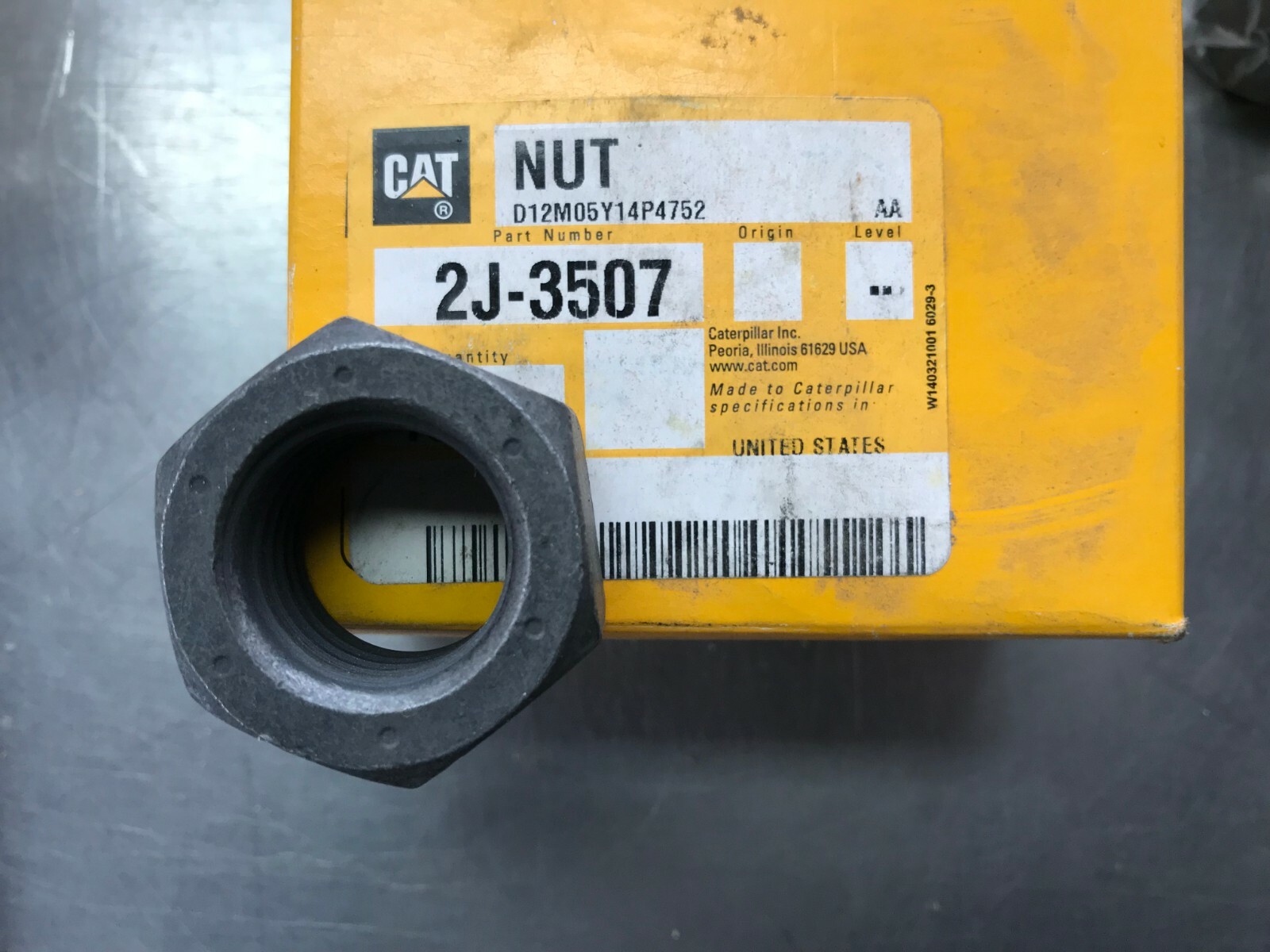 2J3507 GENUINE CAT NUT QTY of 10 Nuts CATERPILLAR 2J-3507 | eBay