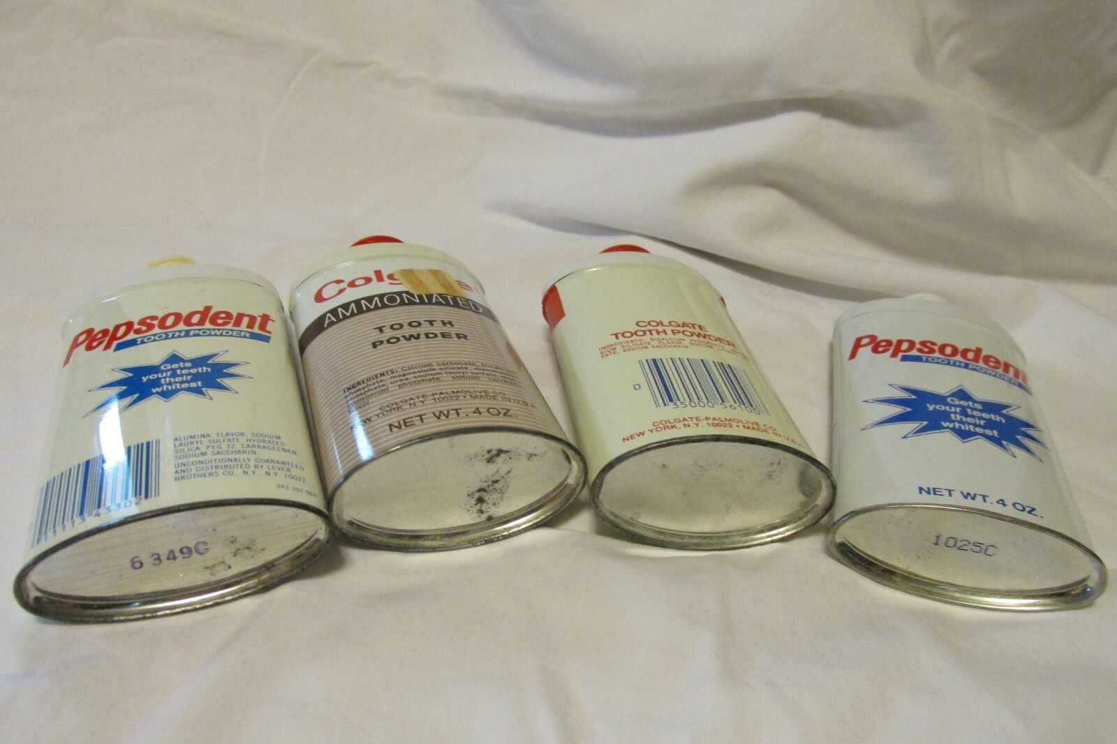 Vintage Pepsodent Colgate Tooth Powder Tins Lot of 4 tins, 3 different ...