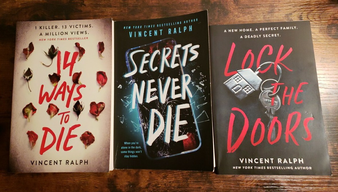 Vincent Ralph 3 Book Lot: 14 Ways to Die, Secrets Never Die, Lock The ...