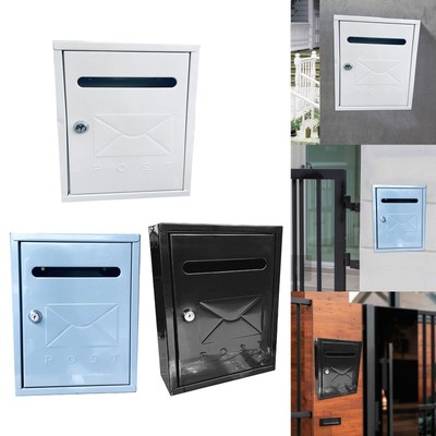 Locking Wall Mailbox Outdoor Mail Box Versatile Sturdy Weatherproof ...