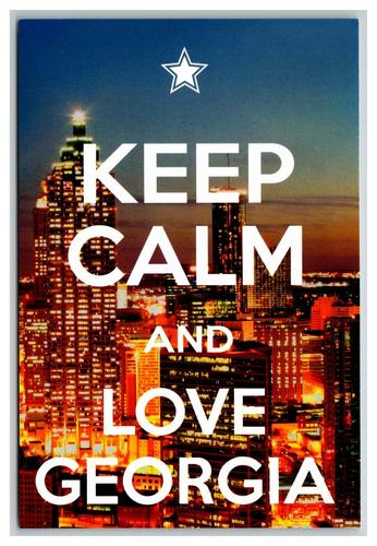 Keep Calm and Love Georgia State Fun Facts 6x4 Size Unposted Postcard ...