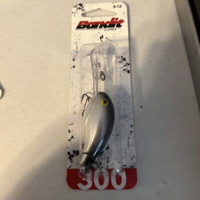 Bandit BDT300-76 Deep Diver 300 Silver Minnow 1/4oz Crankbait Fishing ...