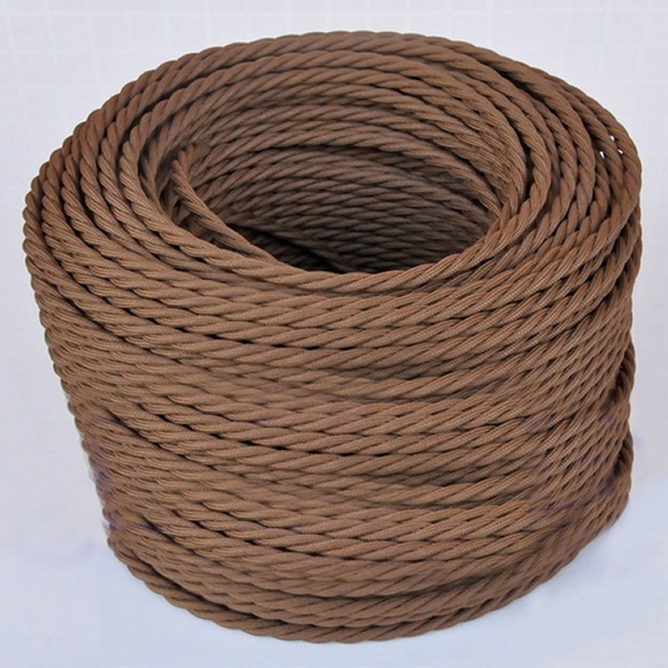 5 M Twisted Electrical Wire Cloth Covered Lamp Cord Vintage | eBay ...