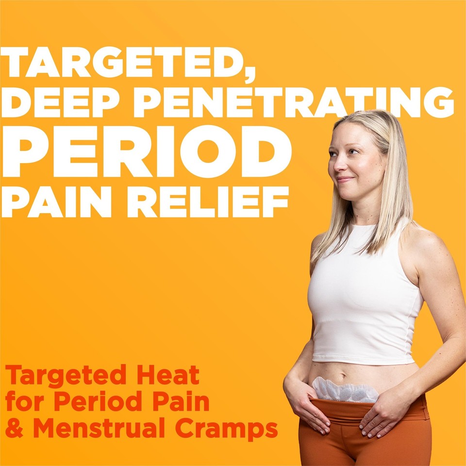 Menstrual Heating Pads - Portable, Adhesive HeatWraps for Period Cramps ...
