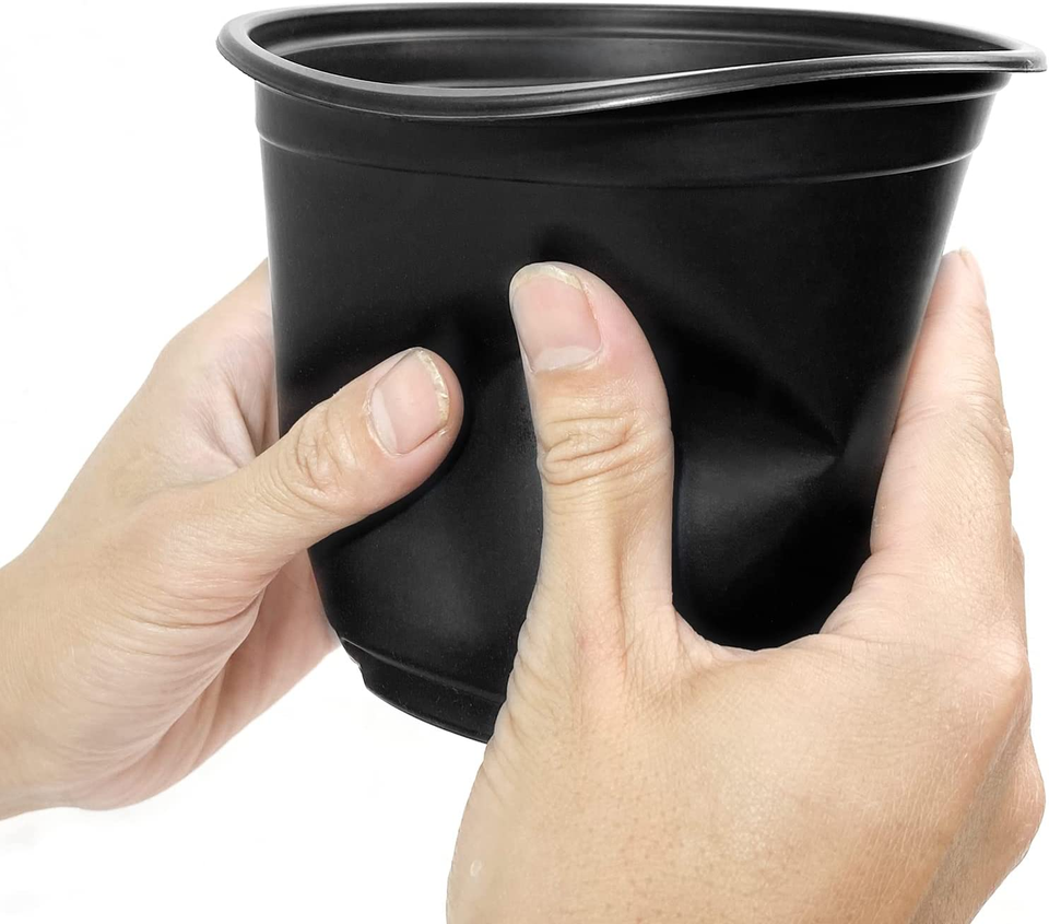 100 Pack Nursery Pots, 4 5 6 Inch Nursery Pot for Plants, Plastic Plant ...