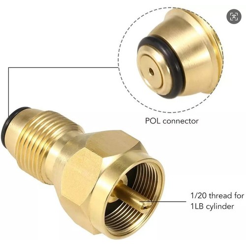 1lb Tank Adapter Gas Refill Adapter Outdoor Cooking Camping Accessories ...
