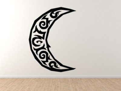Ancient Culture - Aztec Mayan Tribal Moon Crescent - Vinyl Wall Decal ...