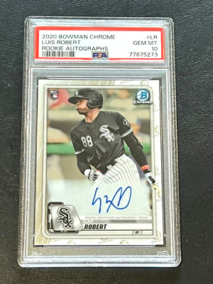2020 Bowman Chrome Luis Robert Auto PSA 10 Gem Mint RC ROOKIE #CRALR ...