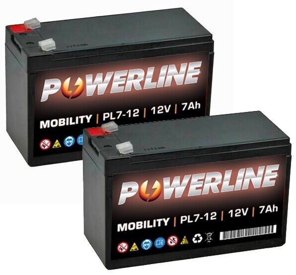 PowerLine Mobility 12V 7 Ah Rechargeable Battery Electric Bikes - 2 ...