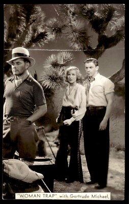 1920s-30s Arcade Style Card Western #1642 Gertrude Michael "Woman Trap" | eBay