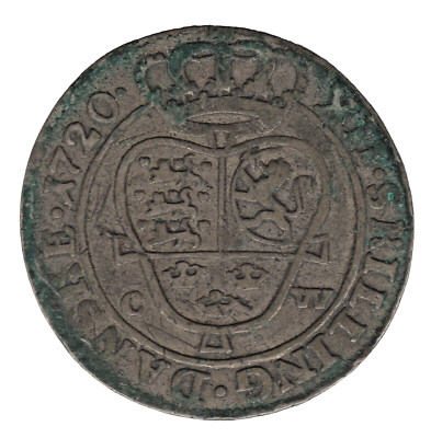 1720 CW Denmark 12 Skilling Coin | eBay