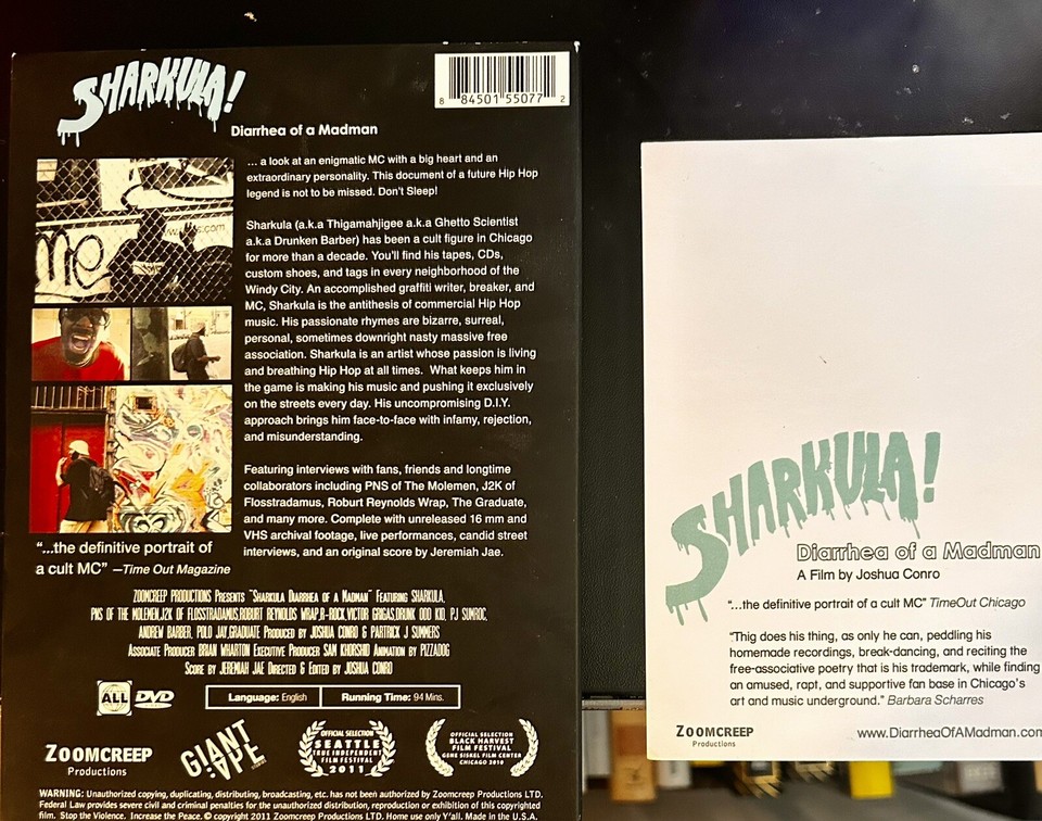Sharkula: Diarrhea Of A Madman DVD By- Rare Chicago Hip-Hop Documentary ...