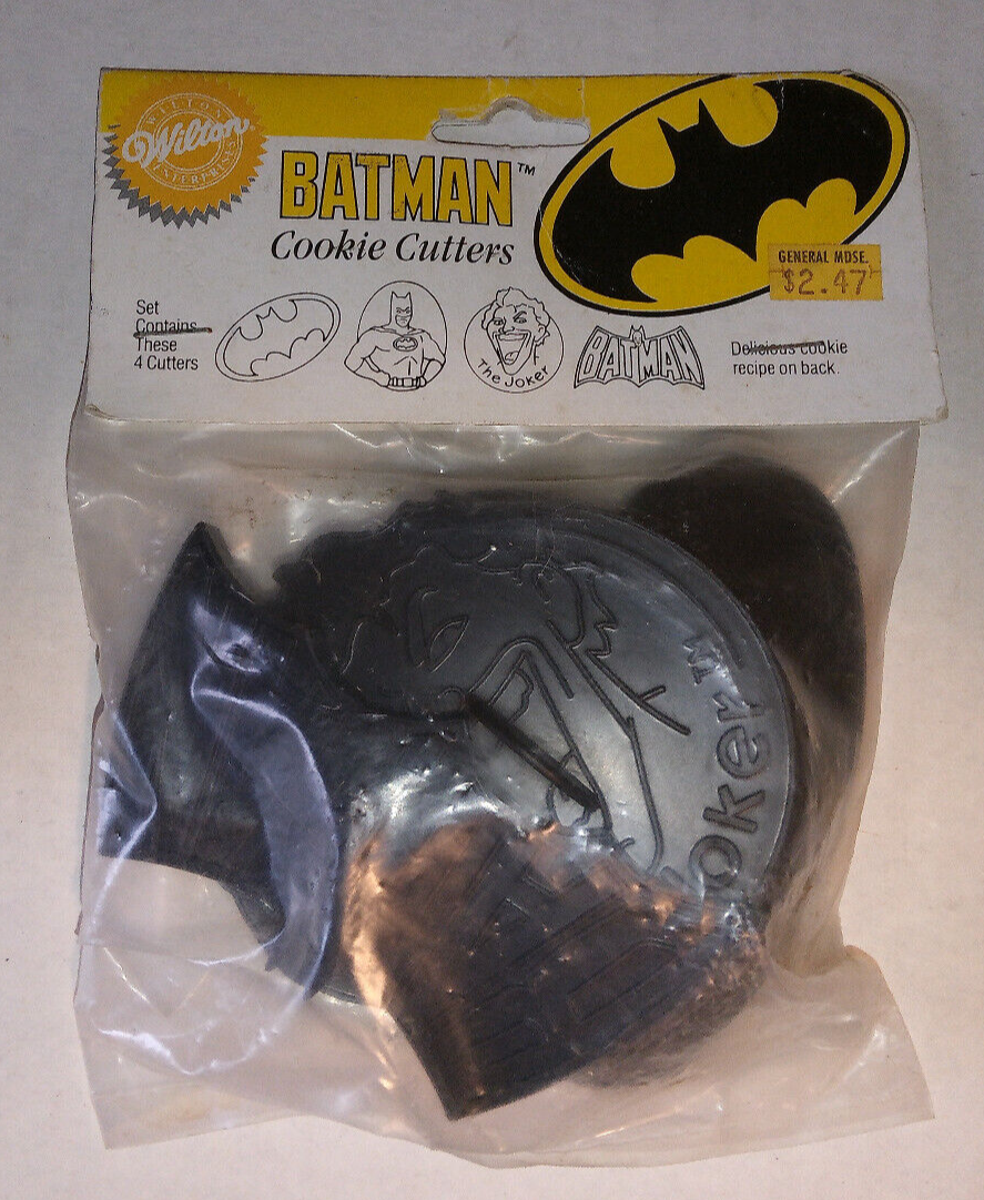 Batman and Joker Cookie Cutters Wilton Vintage 1989 Sealed New DC ...