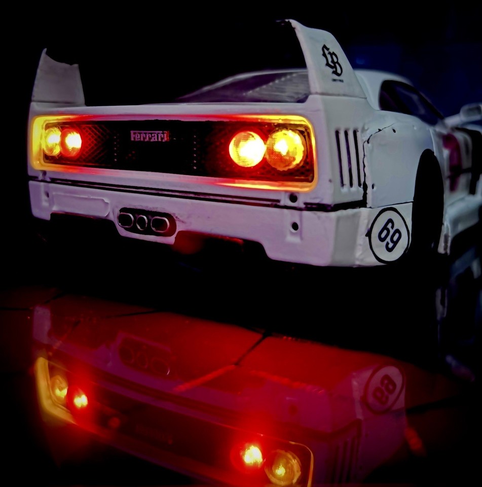 1/18 1:18 Ferrari F40 Liberty Walk Custom Build W/LED Headlights. | eBay