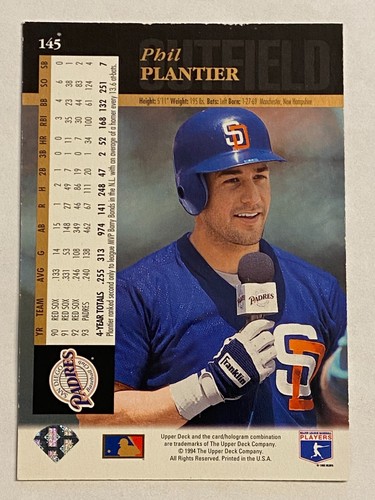 1994 Upper Deck - Phil Plantier #145 Electric Diamond for sale online ...