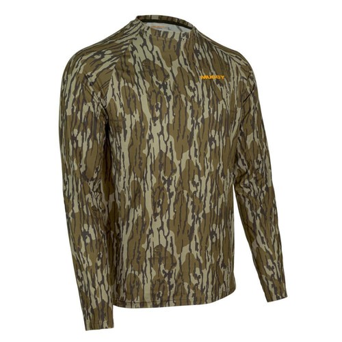 Muddy Base Layer Crew Long Sleeve Shirt Mossy Oak Bottomland Breathable ...