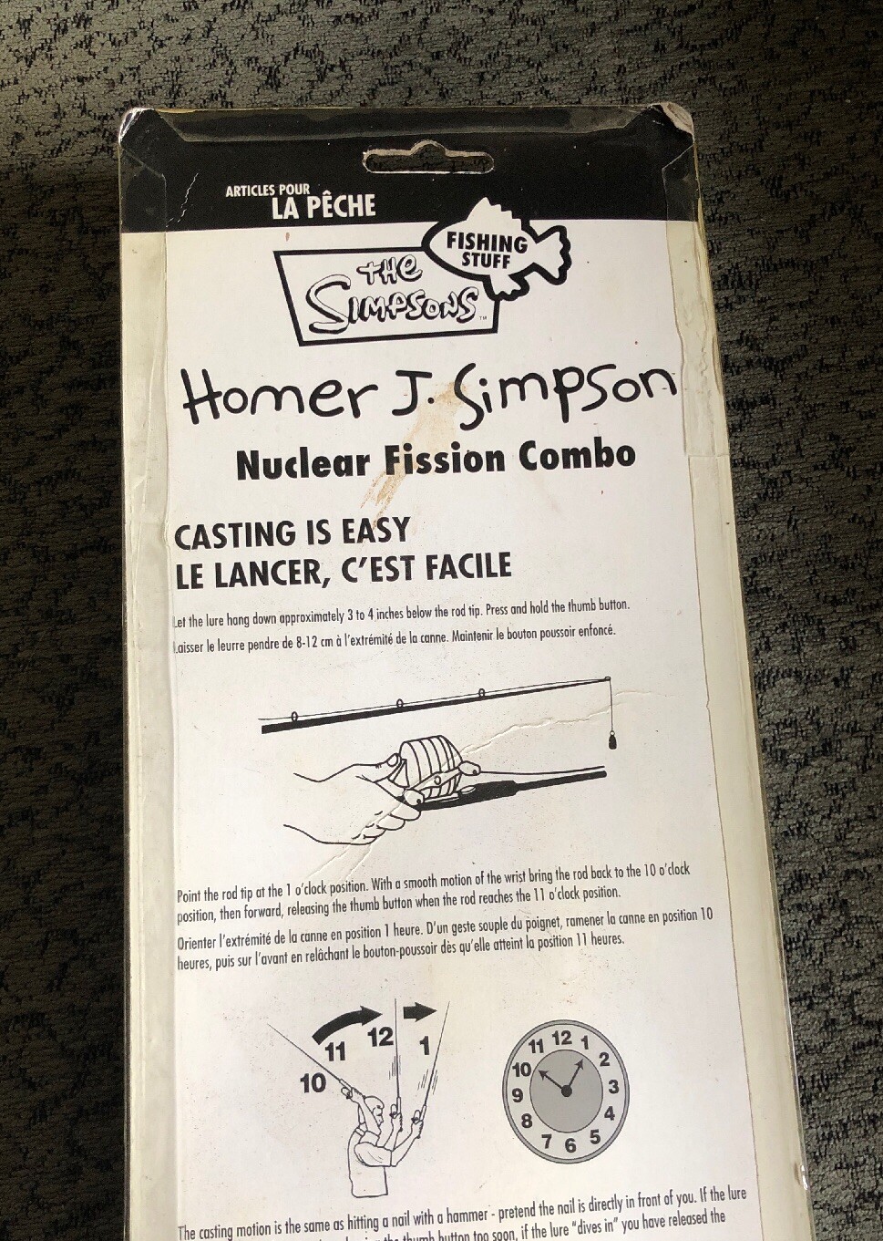 NOS Homer J Simpson Nuclear Fission Combo Fishing Rod RARE- | eBay