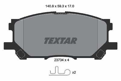 Textar 2373401 Brake Pad Set for sale online | eBay