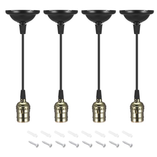 Pendant Light Kit Socket E26/E27 Aluminium Base Brass with 4Ft Cord ...