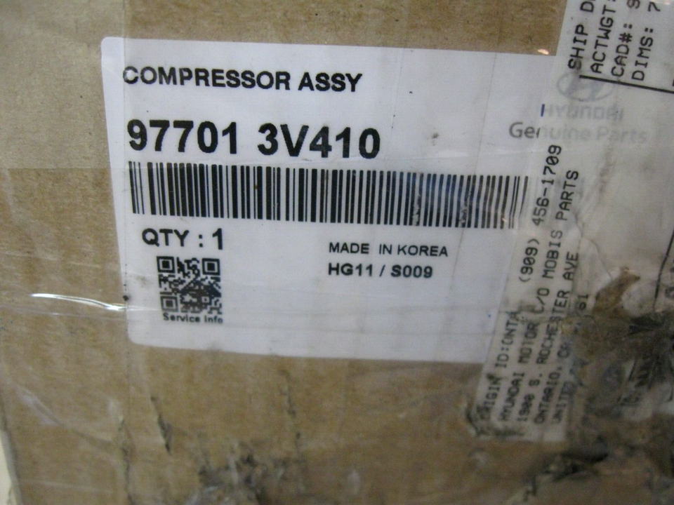 Hyundai 97701-3V410 A/C Compressor for 12-17 Azera 13-16 Kia Cadenza ...