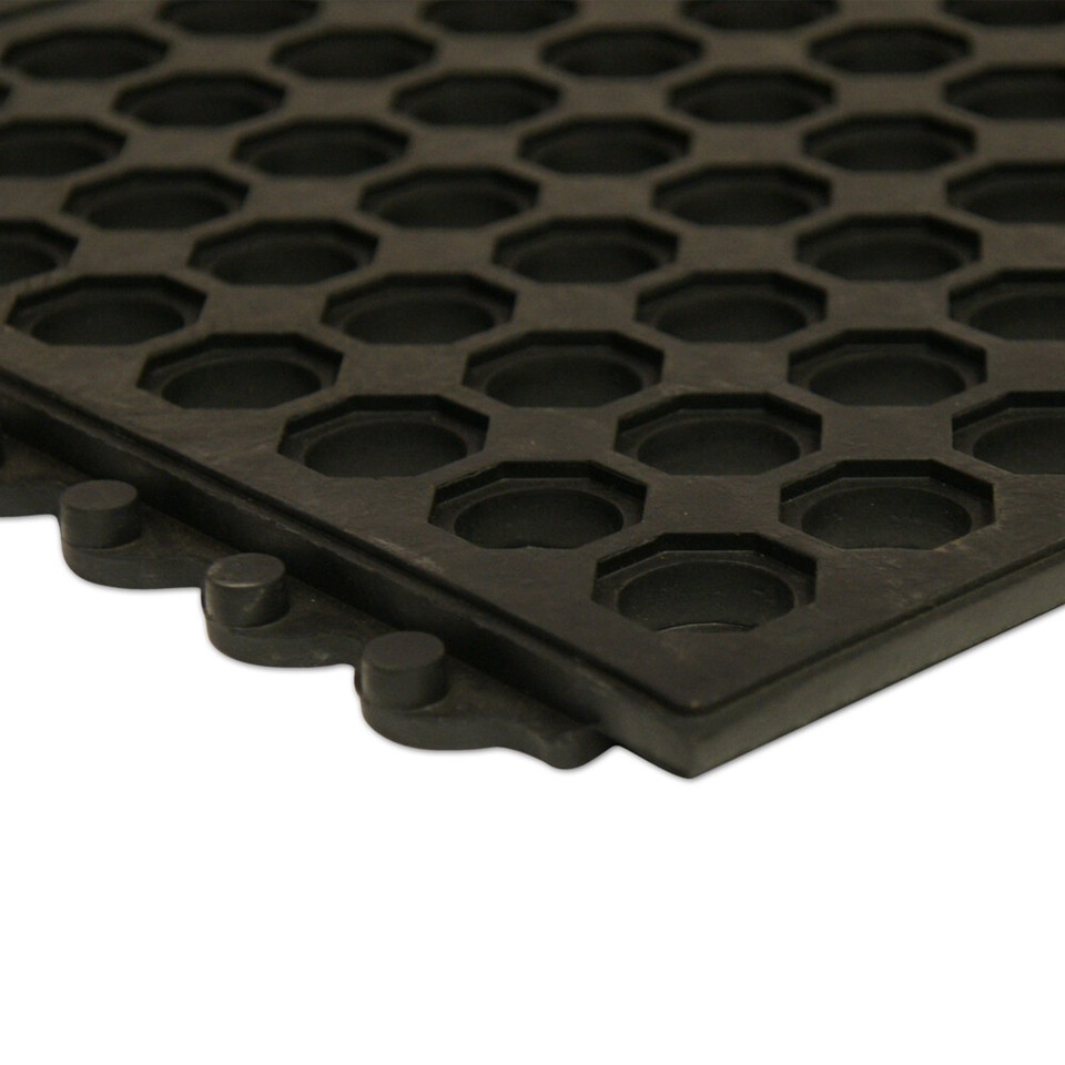 Rubber-Cal "Dura-Chef Commercial Interlock" Anti-Fatigue Rubber Matting ...