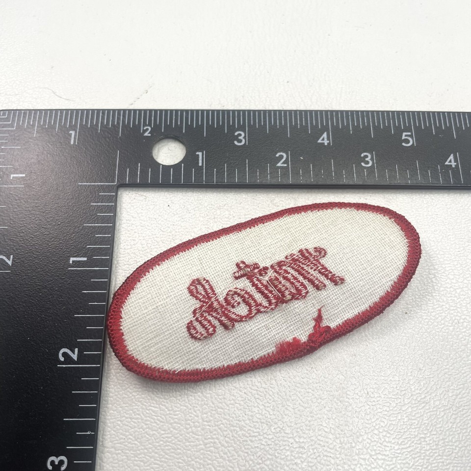 Oval Uniform Patch MITCH Name Patch Kinda Fancy Cursive Red Letters ...