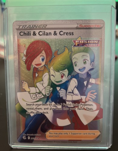 Chili & Cilan & Cress 273/264 Fusion Strike Full Art Secret Rainbow ...