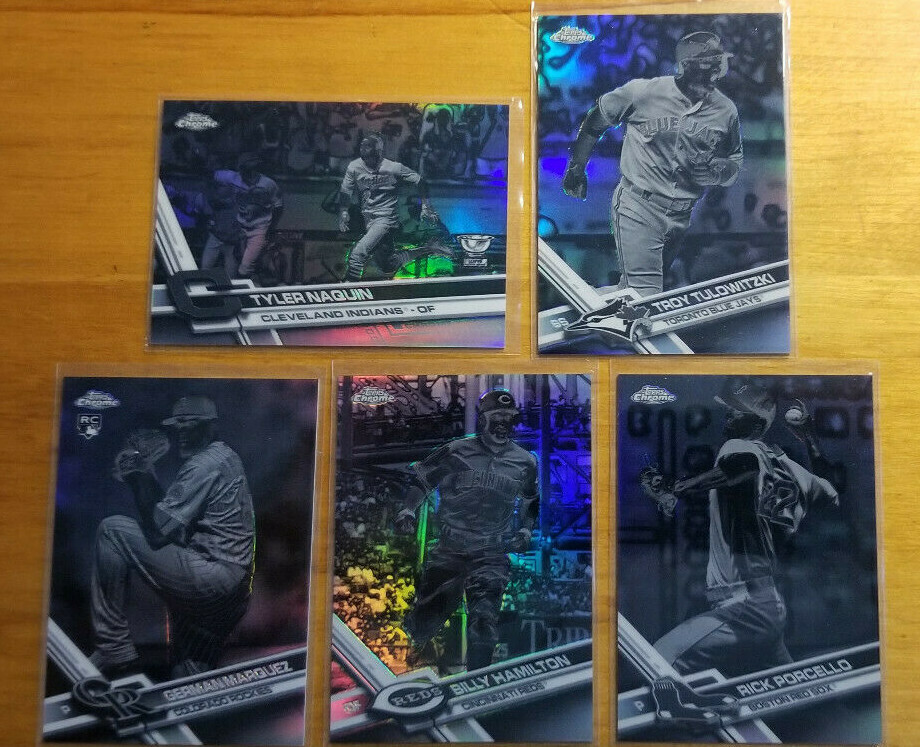 2017 Topps Chrome Negative, Gold Wave/50, Gold Refractors/50 you pick ...