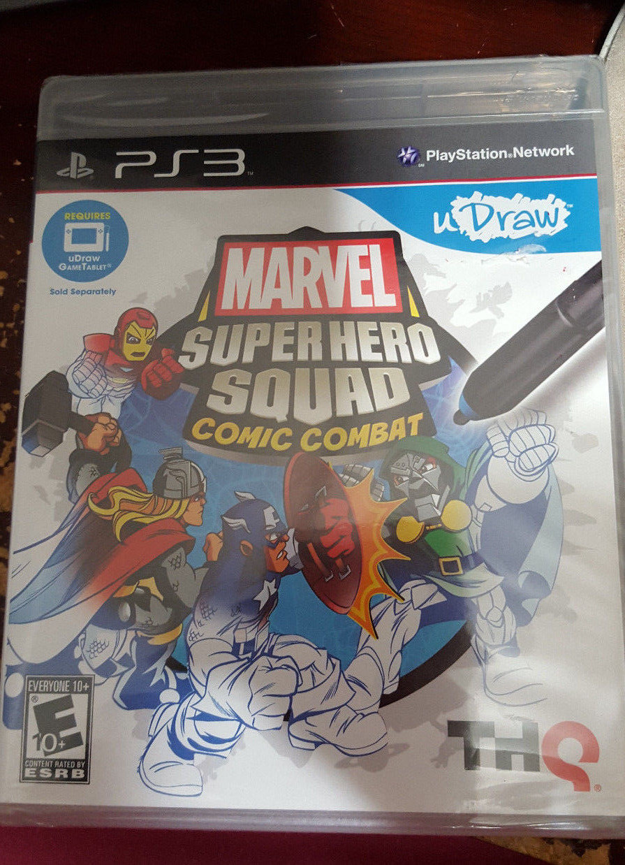 New PS3 uDraw Marvel Super Hero Squad: Comic Combat Playstation 3 Game ...
