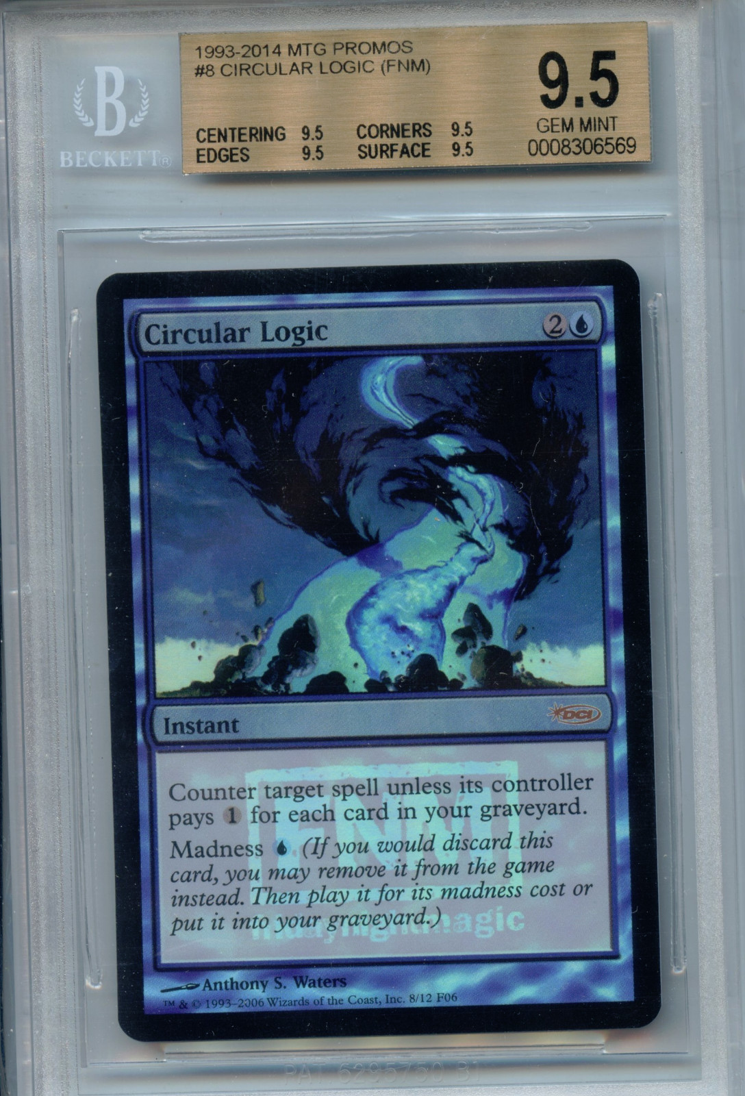 MTG Circular Logic BGS 9.5 MTG Promos Magic Foil card True Quad ...