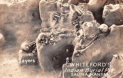 RPPC Whiteford's Indian Burial Pit 3 Layers Archeological Salina KS ...