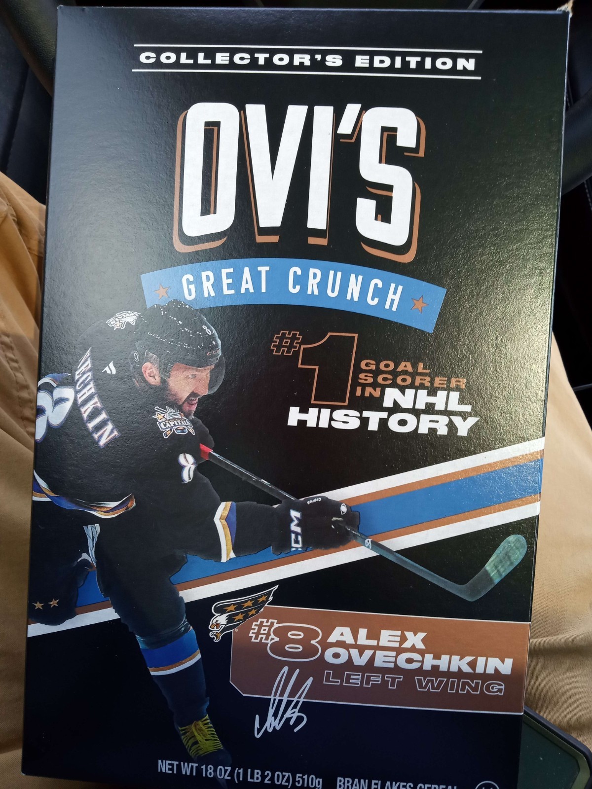 Ovi's Great Crunch - Alex Ovechkin Cereal - Brand New Never Opened.Free ...