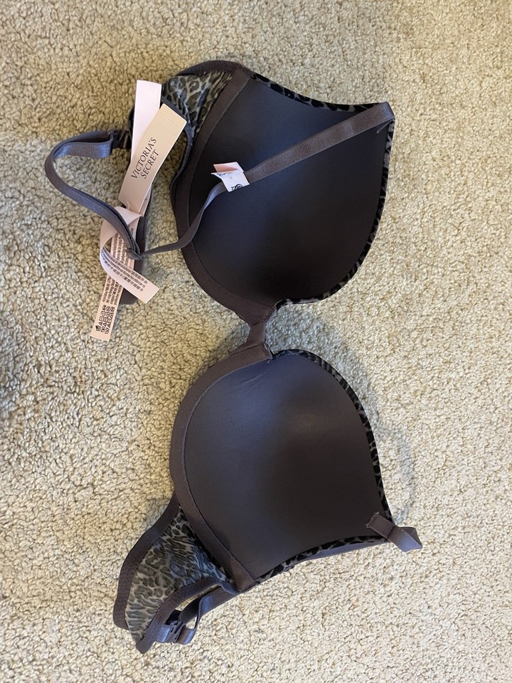 Victoria's Secret Leopard Print Push-Up Bra Adjustable Straps Women’s ...
