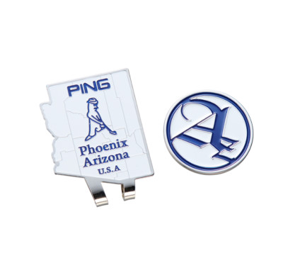 PING Japan Golf Ball Clip Marker AC-F2405 Mr. Ping Arizona AZ White | eBay