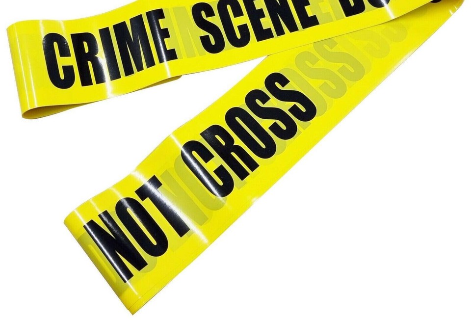 CRIME SCENE tape - Halloween Police Cop Fbi CIA CSI Firefighter Stay ...