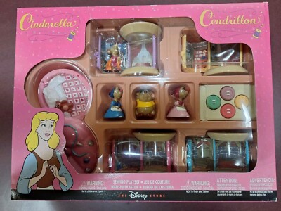 Vintage Disney Cinderella Sewing Playset with Mice Thread Spool Rooms ...