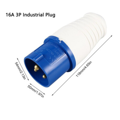 240V 16A IP44 3 Pins Industrial Plugs & Sockets Connectors Camping ...