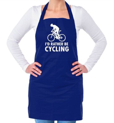 I'd Rather Be Cycling - Unisex Adult Apron - Cycle Equipment Bike Bikes ...