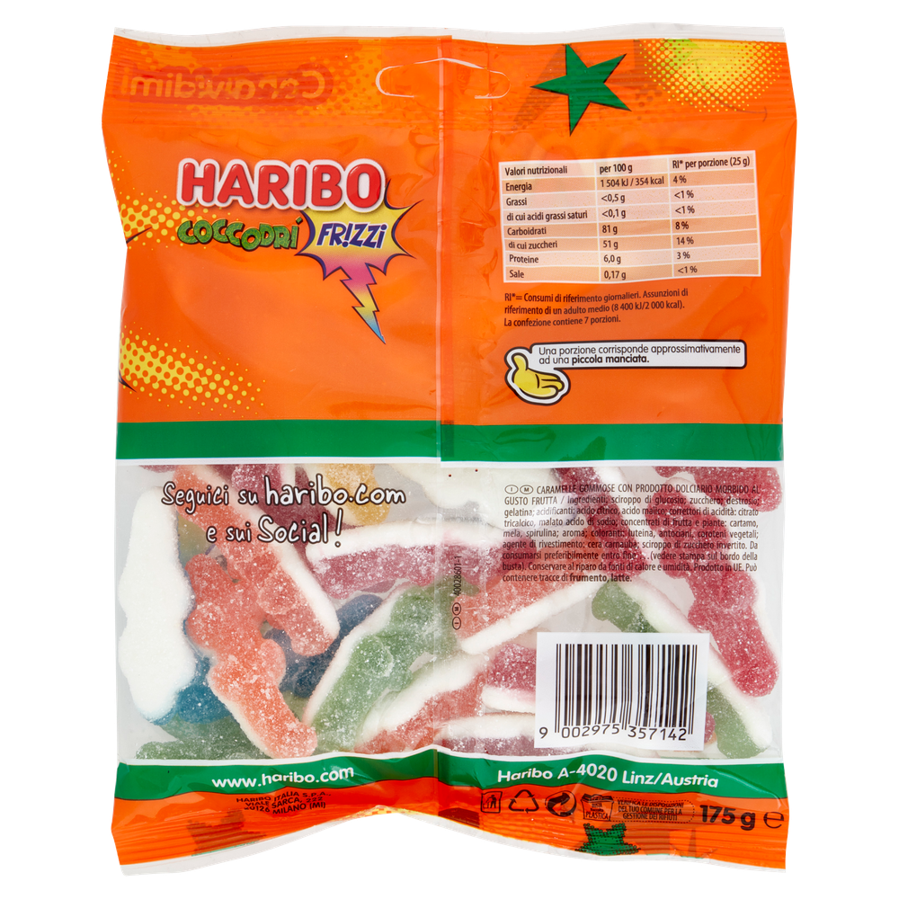 Haribo Candy | Frizzi Haribo Crocodes | 6,1 Oz /175G | Haribo Gummies ...