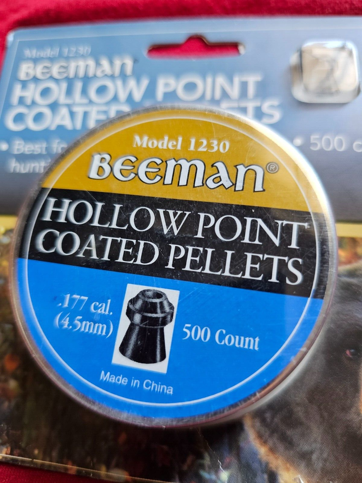 BEEMAN Premium 500 Count COATED HOLLOW POINT 4.5mm .177 Caliber Pellets ...