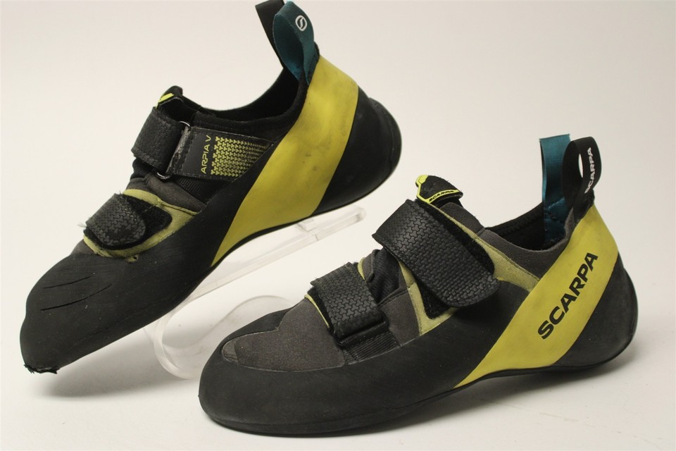 Scarpa Arpia V Men 11 44.5 Double Strap Rock Climbing Worn Toe Shoes ...