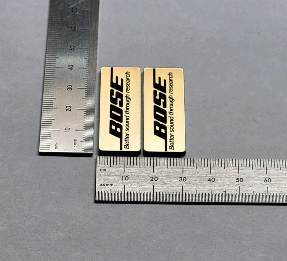 Bose Speaker And Equipment Badge Logo Emblem - Brushed Gold / Black | eBay