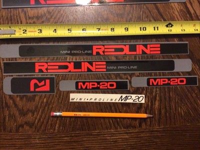 REAL REDLINE Mini Pro Line 20 Inch 1980s DECALS BMX RACE STICKERS ...