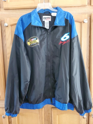 Vintage MARK MARTIN Checkered Flag sports, full zip long sleeve lined ...