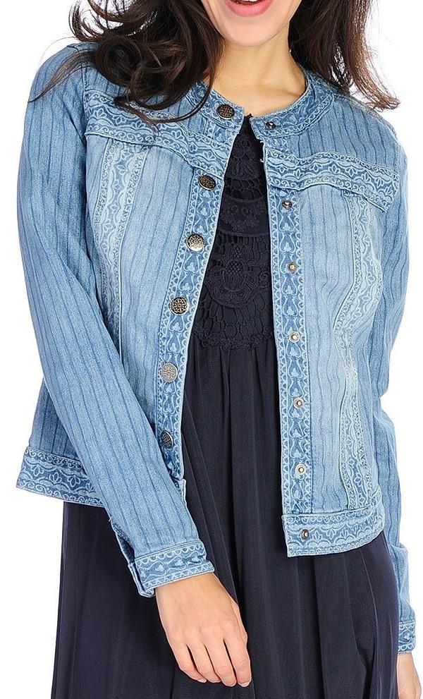 NEW Indigo Thread Co.™ Striped Denim Long Sleeved Two-Pocket Snap Front ...