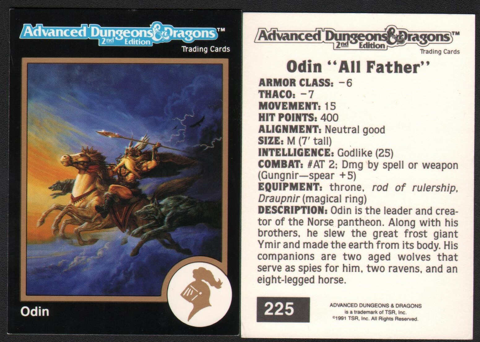 1991 TSR AD&D Gold Border RPG Art Card #225 ~ Jeff Easley Legends ...