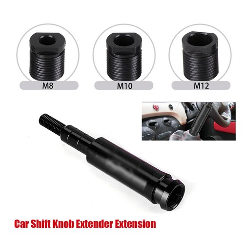 Car Black Shift Knob Extender Extension Adjustable Lever Gear Shifter ...
